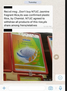 [SPAM] NTUC Jasmine Fragrant Rice Made Of Plastic - Check4Spam