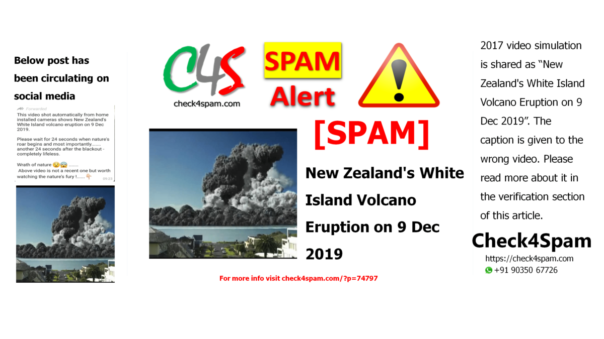 [SPAM] New Zealand's White Island Volcano Eruption on 9 Dec 2019 ...
