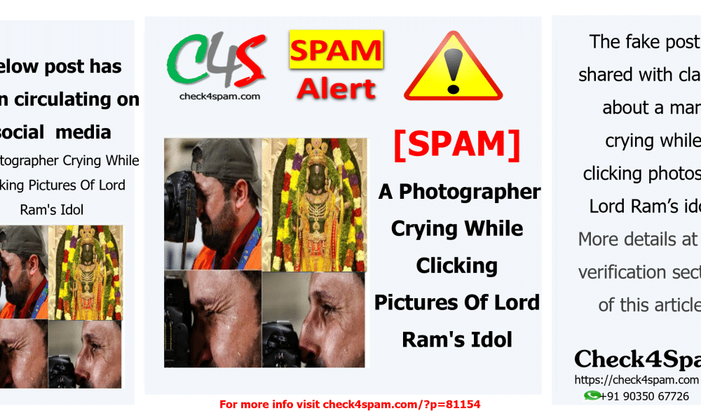 [SPAM] A Photographer Crying While Clicking Pictures Of Lord Ram's Idol ...